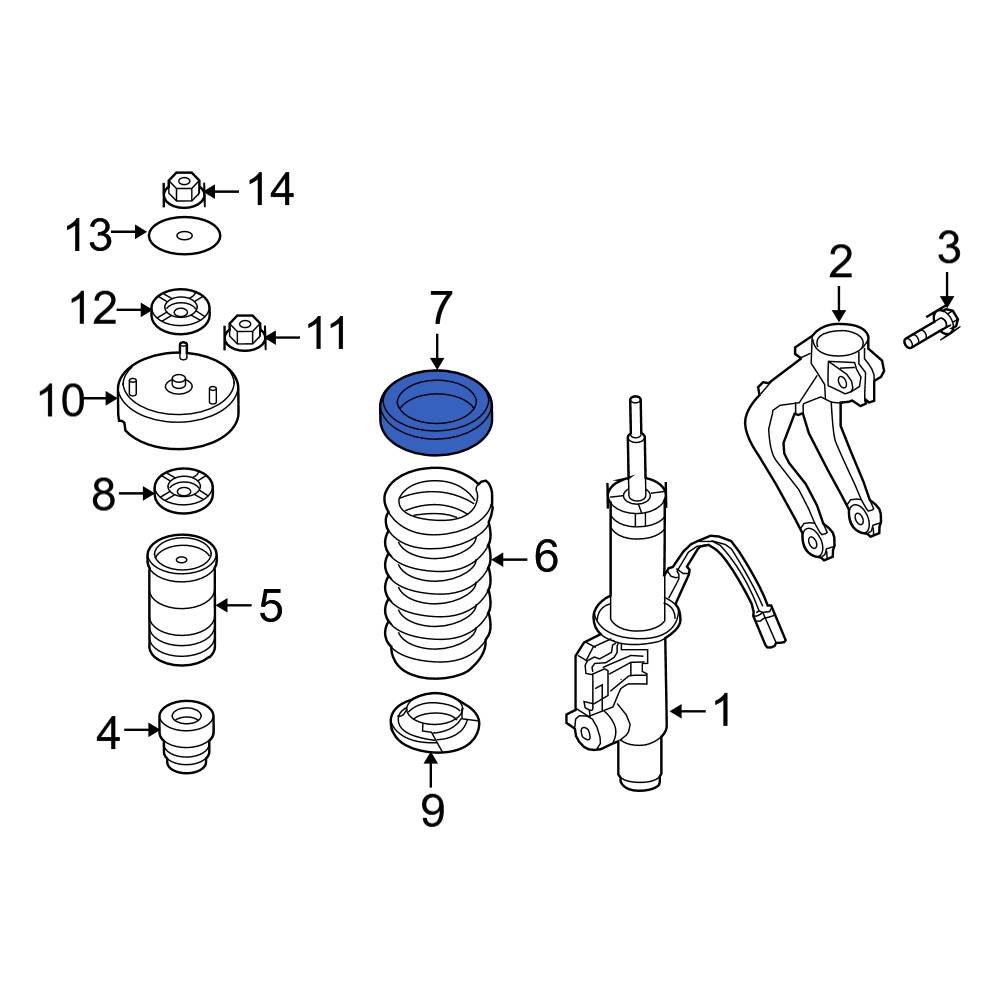 BMW OE 31336857001 - Upper Coil Spring Insulator