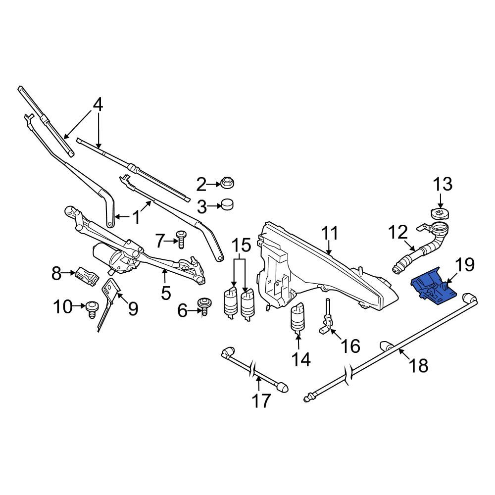 BMW OE 61667161469 - Front Windshield Washer Nozzle