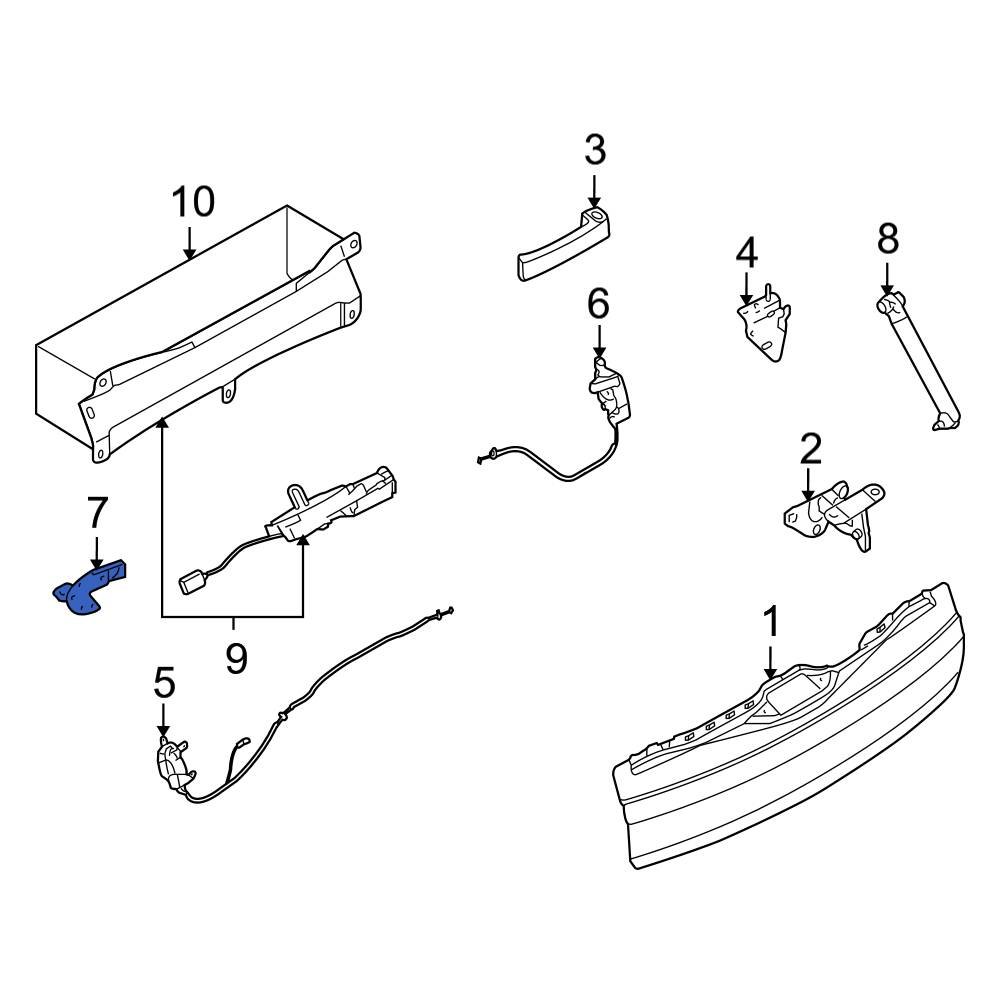 BMW OE 51247149629 - Rear Tailgate Striker Plate