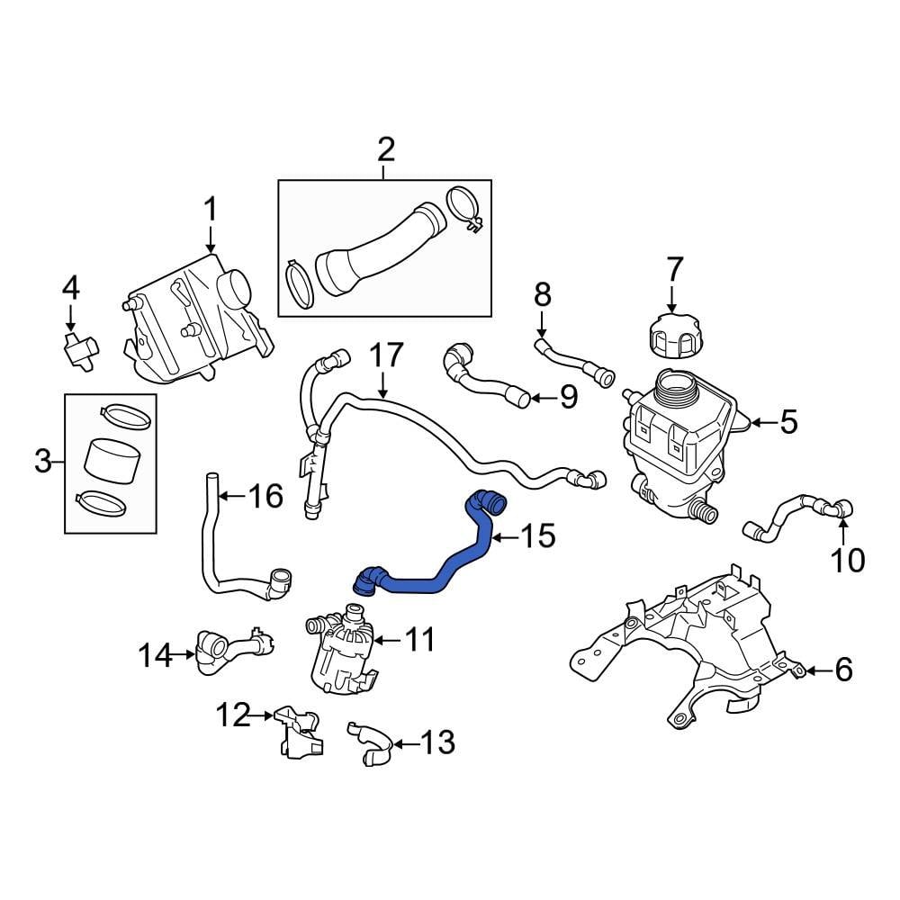 BMW OE 17127576379 - Turbocharger Coolant Supply Line