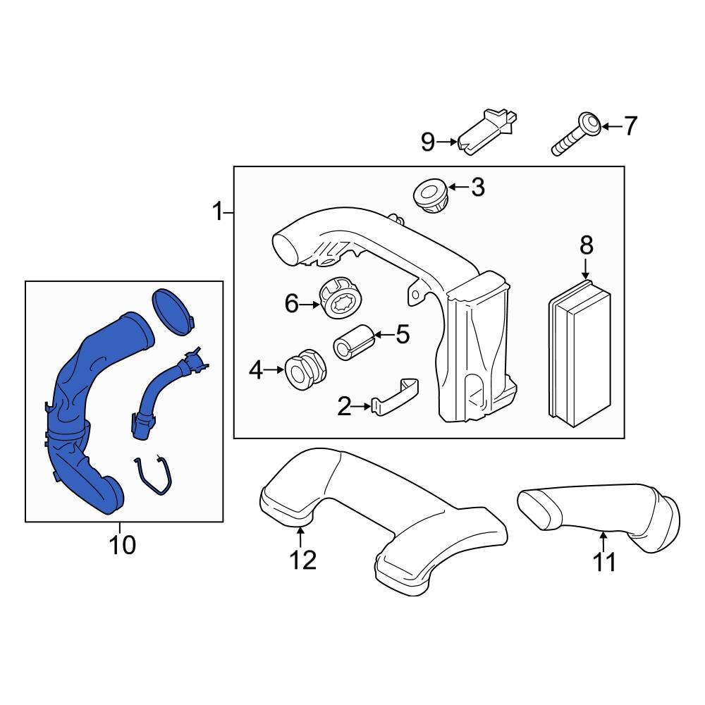 BMW OE 13718574785 - Front Engine Air Intake Hose