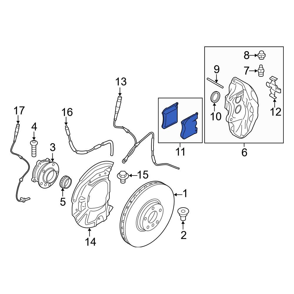 BMW OE 34116852253 - Front Disc Brake Pad Set