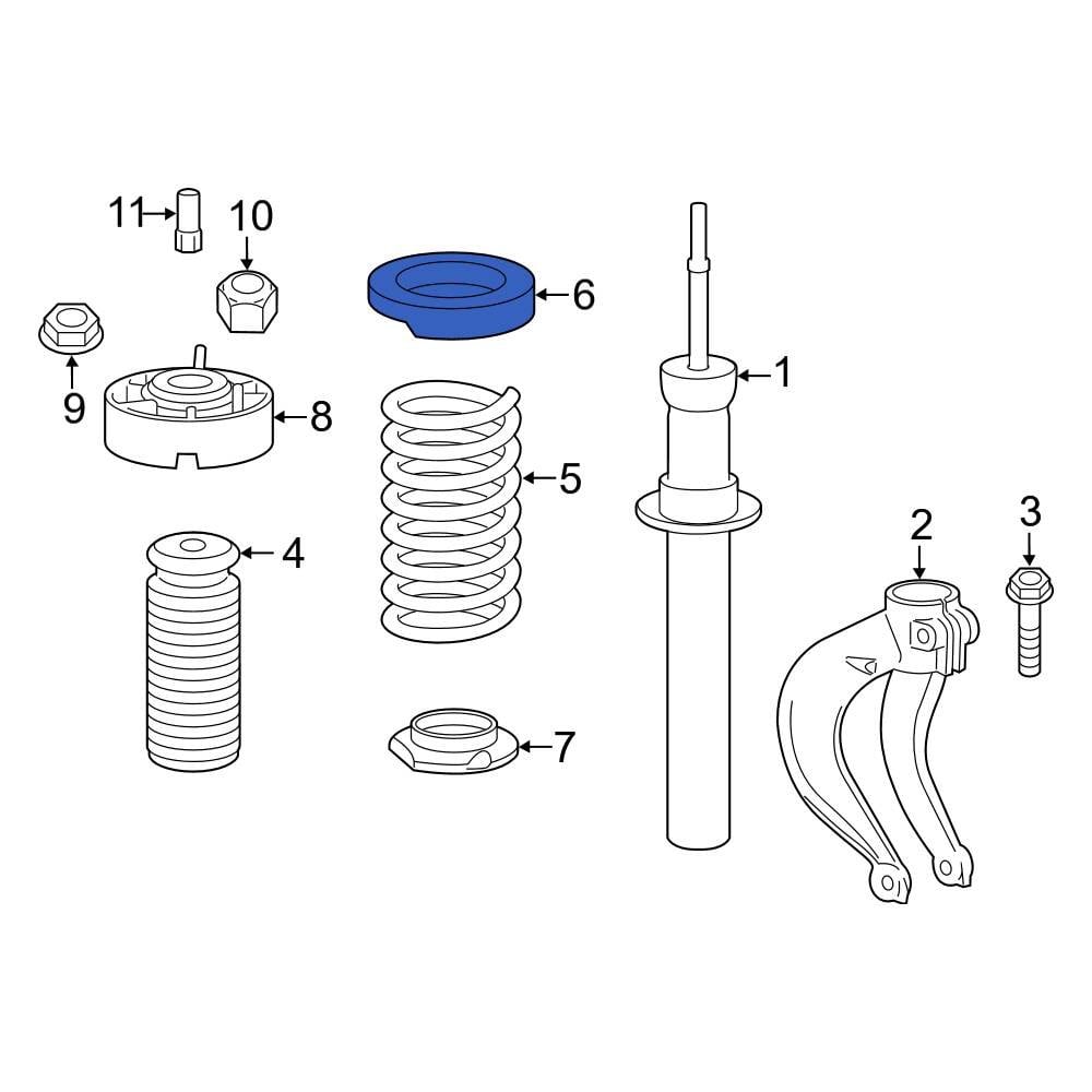 BMW OE 31336857001 - Upper Coil Spring Insulator