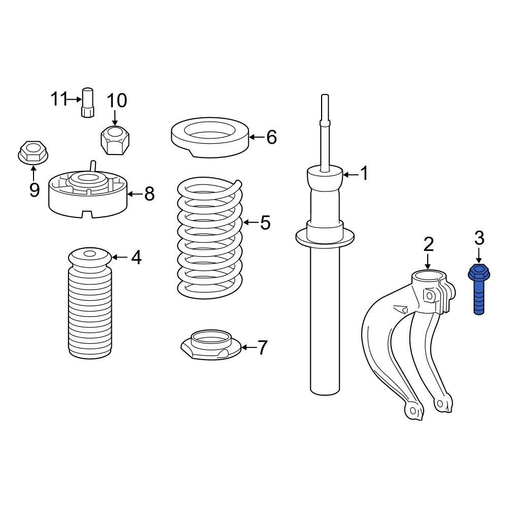 BMW OE 31106768934 - Suspension Shock Absorber Mounting Bolt