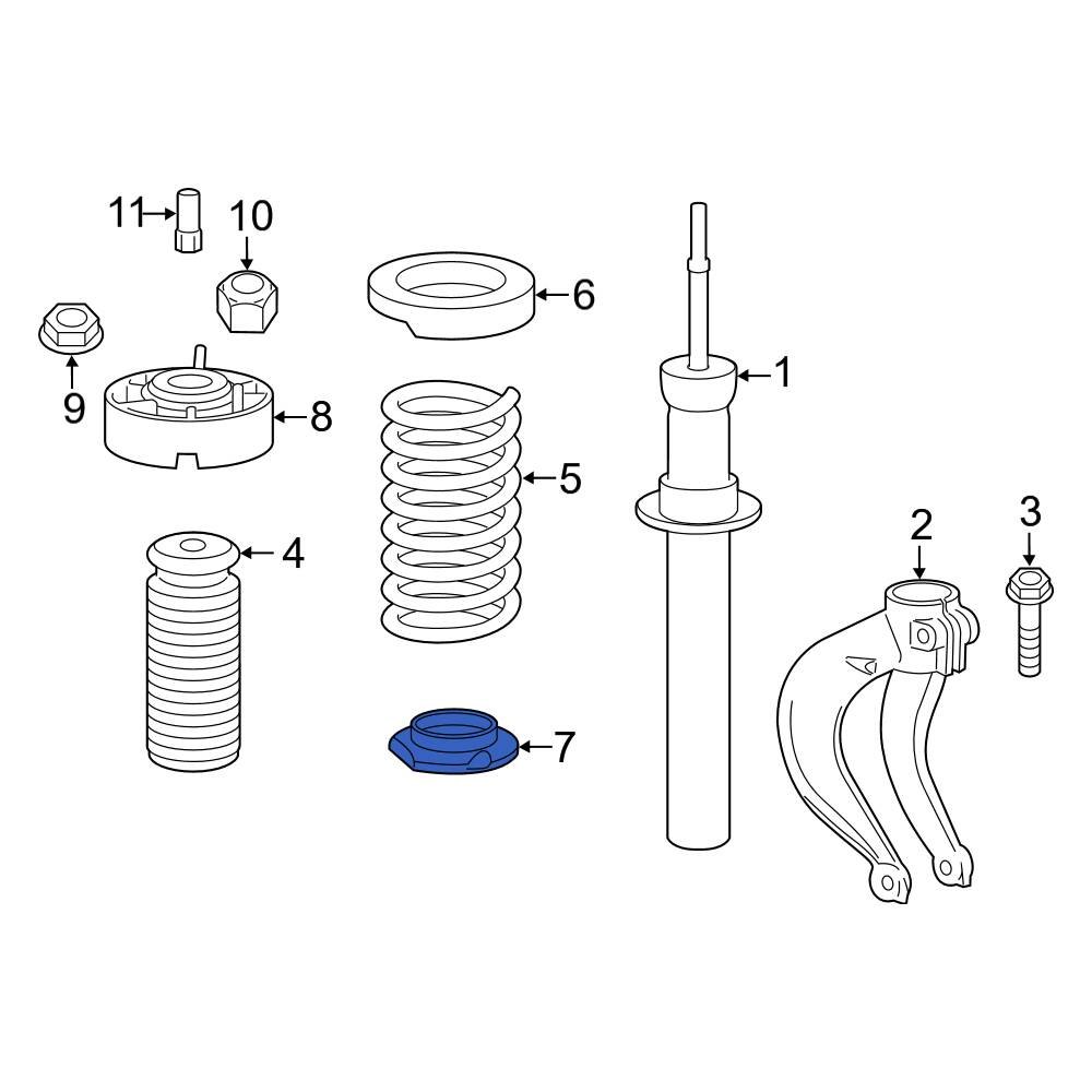BMW OE 31336857002 - Front Lower Coil Spring Insulator