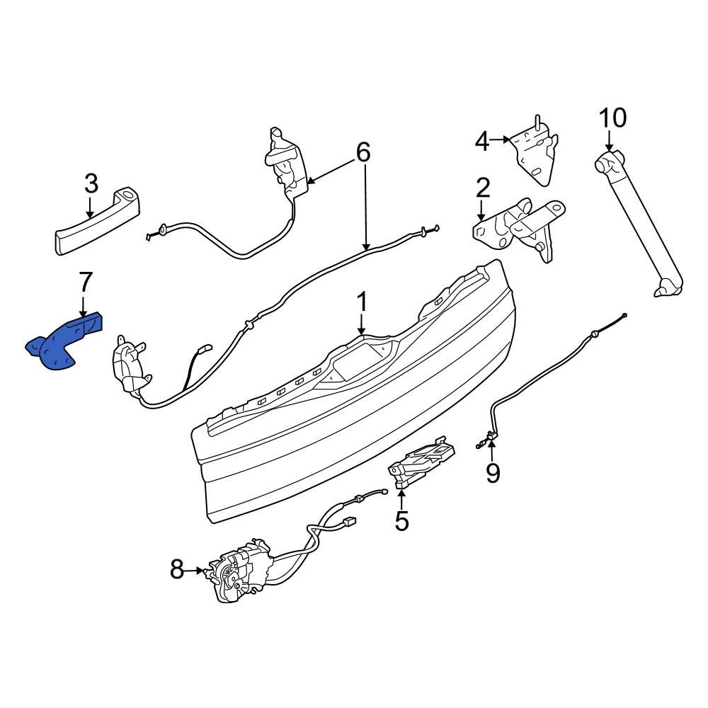 BMW OE 51247149629 - Rear Tailgate Striker Plate