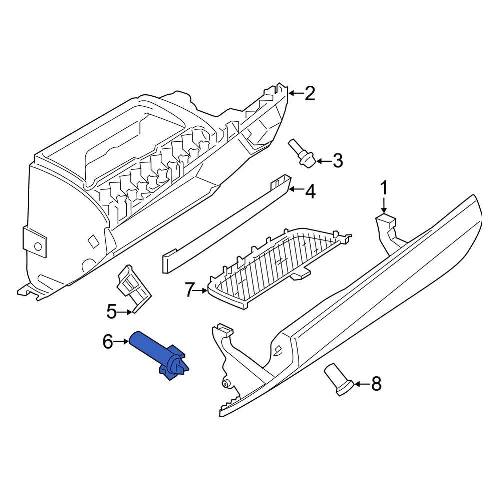 BMW OE 51169227250 - Glove Box Support