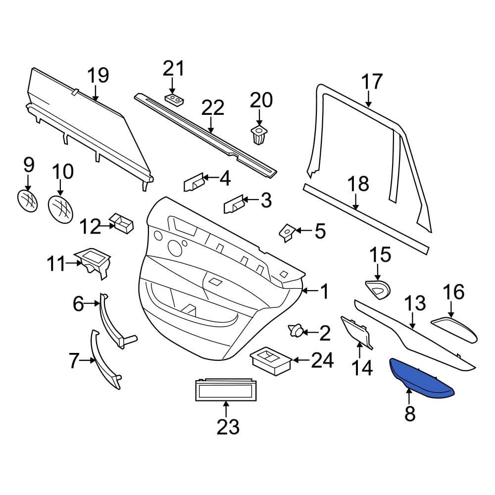 BMW OE 51417345541 - Front Left Door Armrest