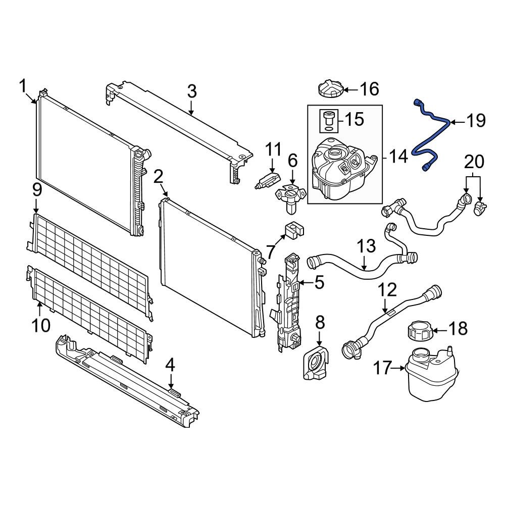 BMW OE 17128654824 - Engine Coolant Overflow Hose