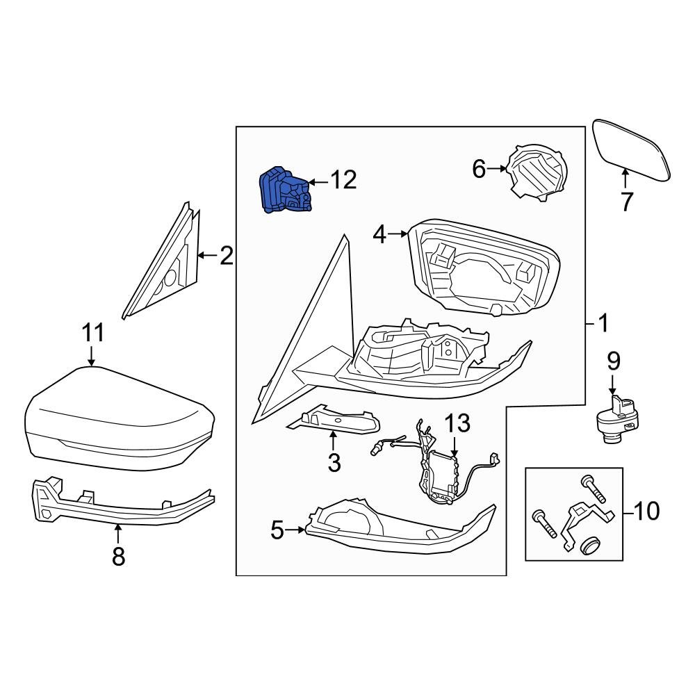 BMW OE 51167498237 - Center Park Assist Camera Connector