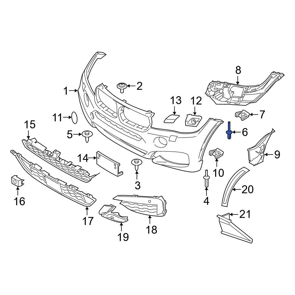 BMW OE 07147293278 - Bumper Cover Rivet