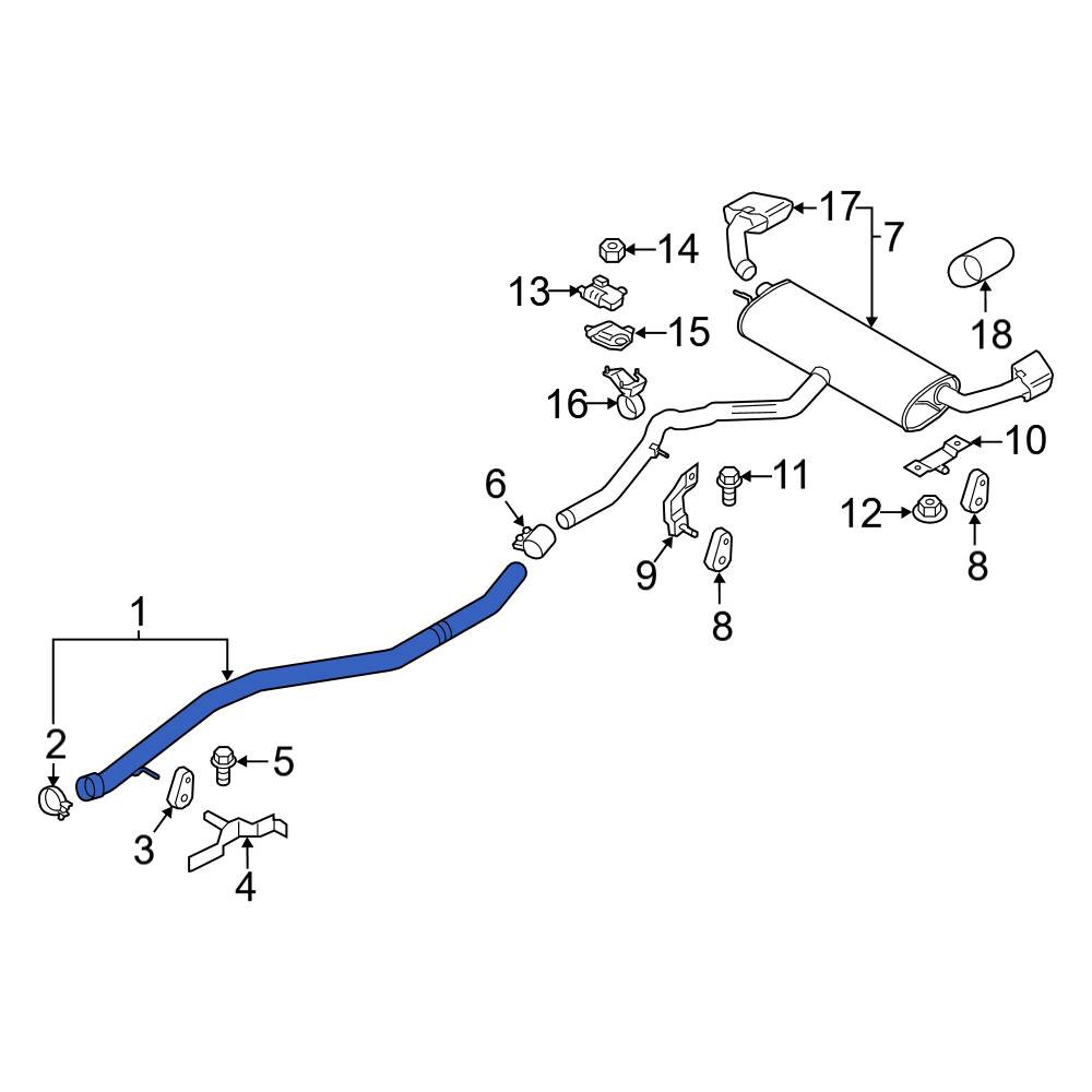 BMW OE 18308648379 - Exhaust Intermediate Pipe