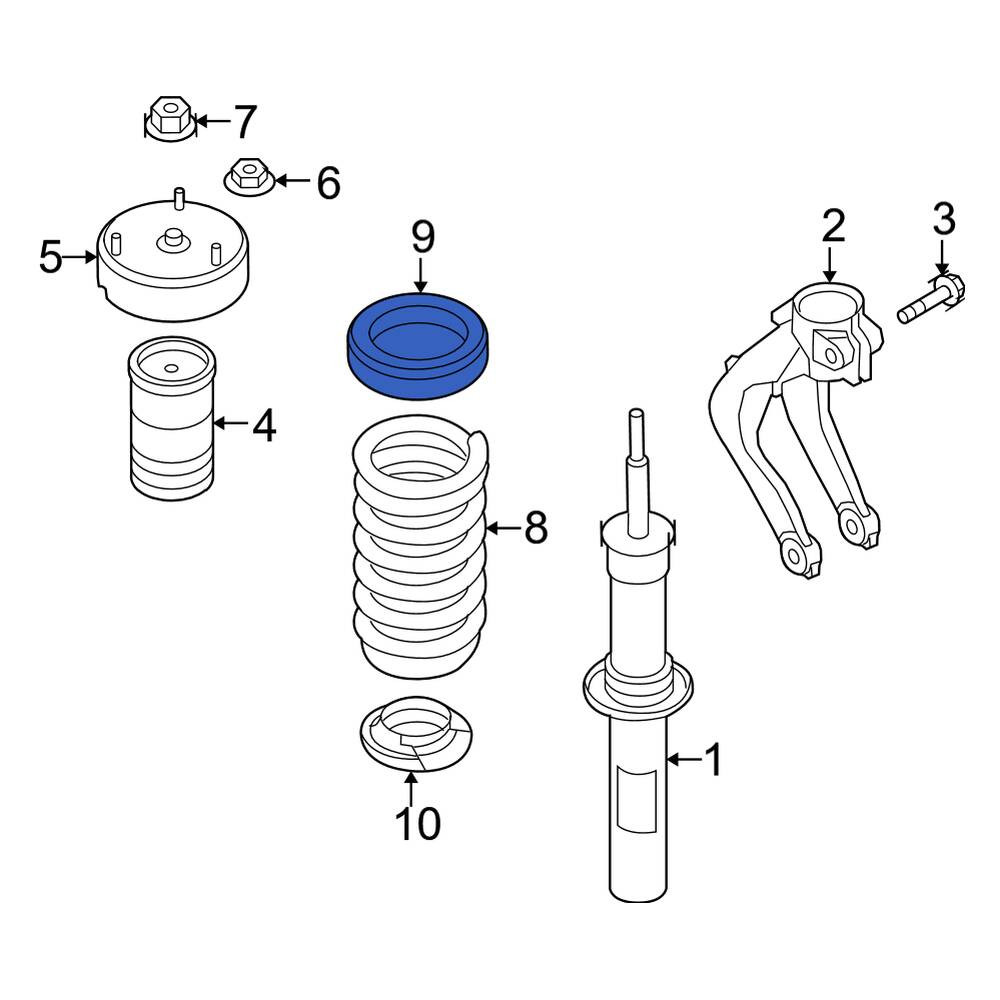 BMW OE 31336857001 - Upper Coil Spring Insulator