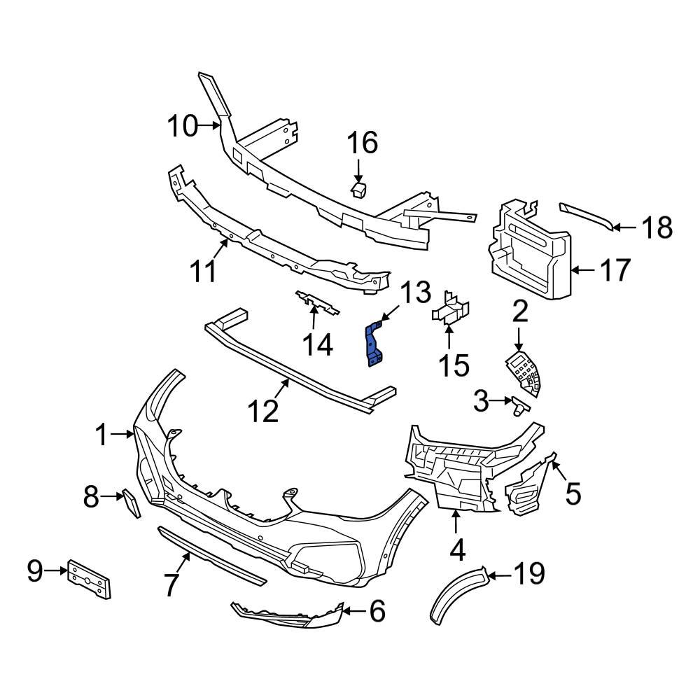 BMW OE 51117421672 - Right Bumper Cover Reinforcement Bracket