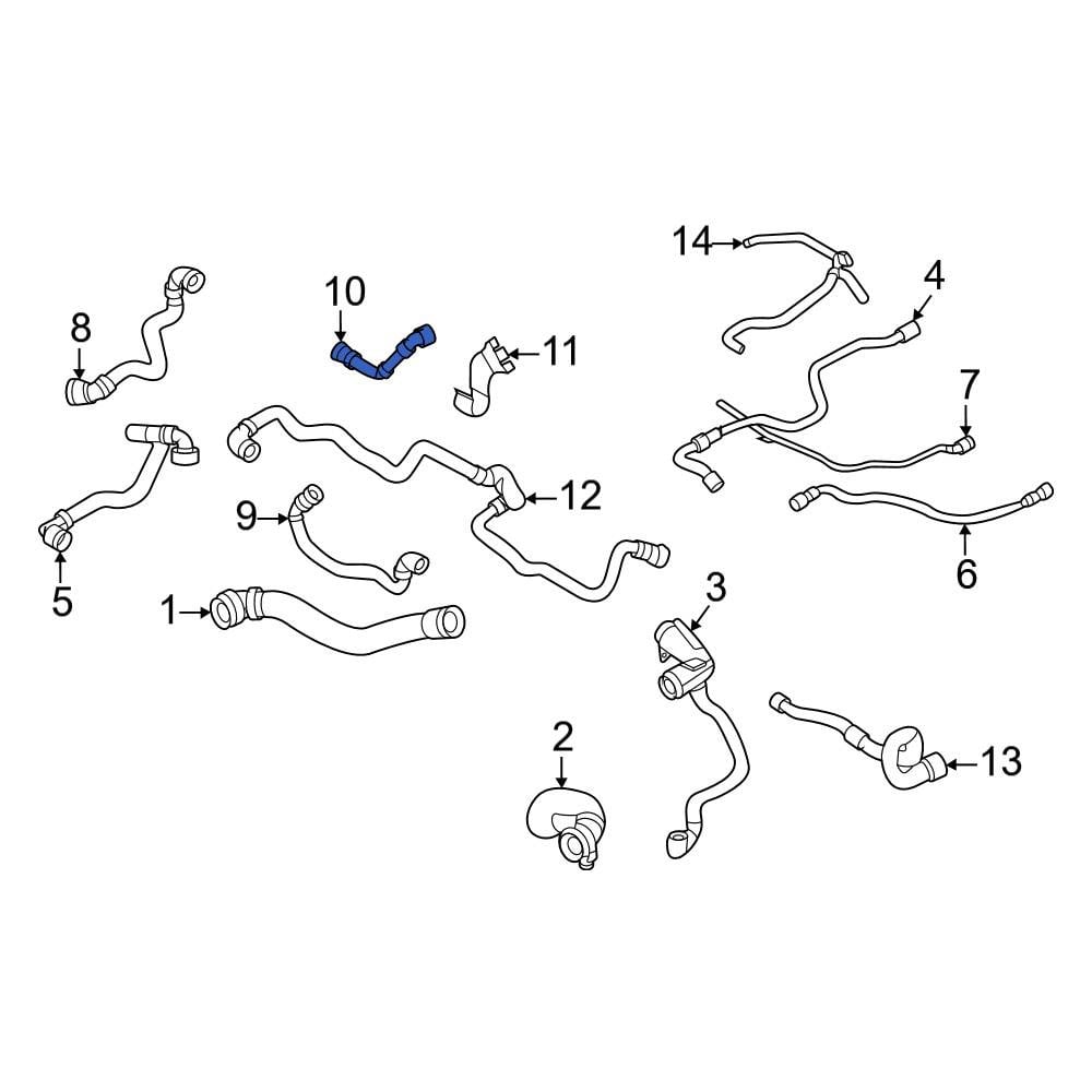 BMW OE 17129894786 - Upper Radiator Coolant Hose