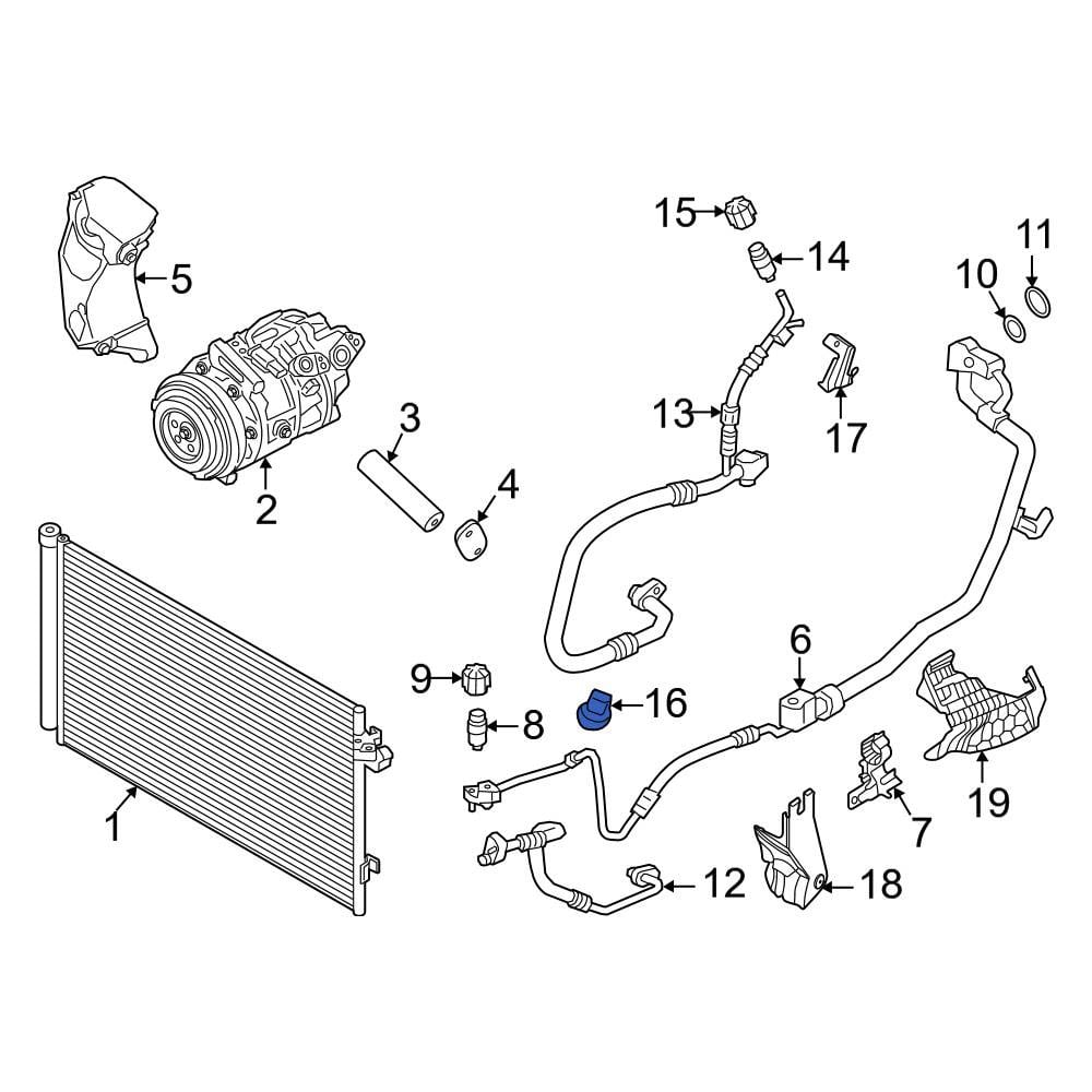BMW OE 64539323658 - A/C Refrigerant Pressure Sensor