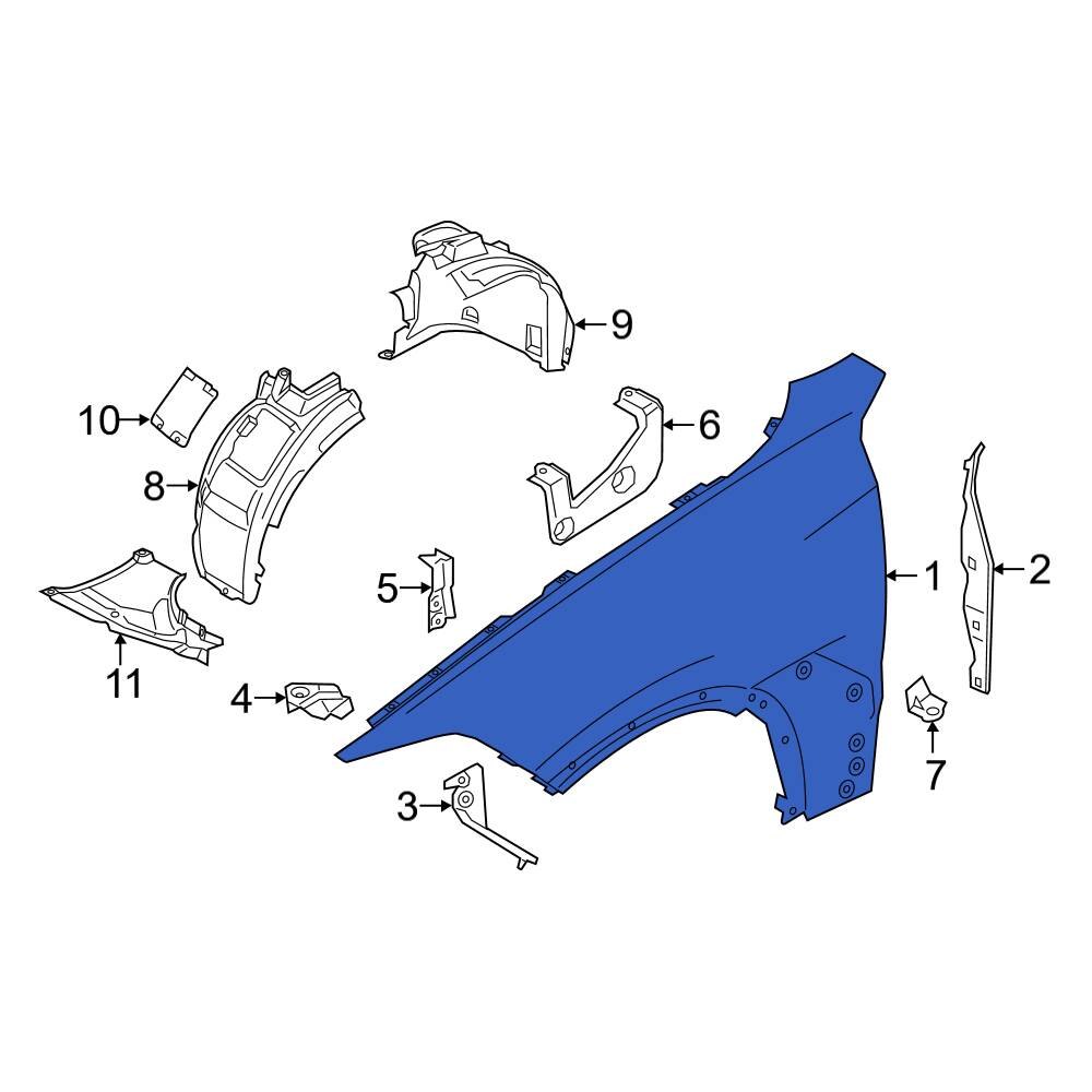 BMW OE 41007492364 - Front Right Fender