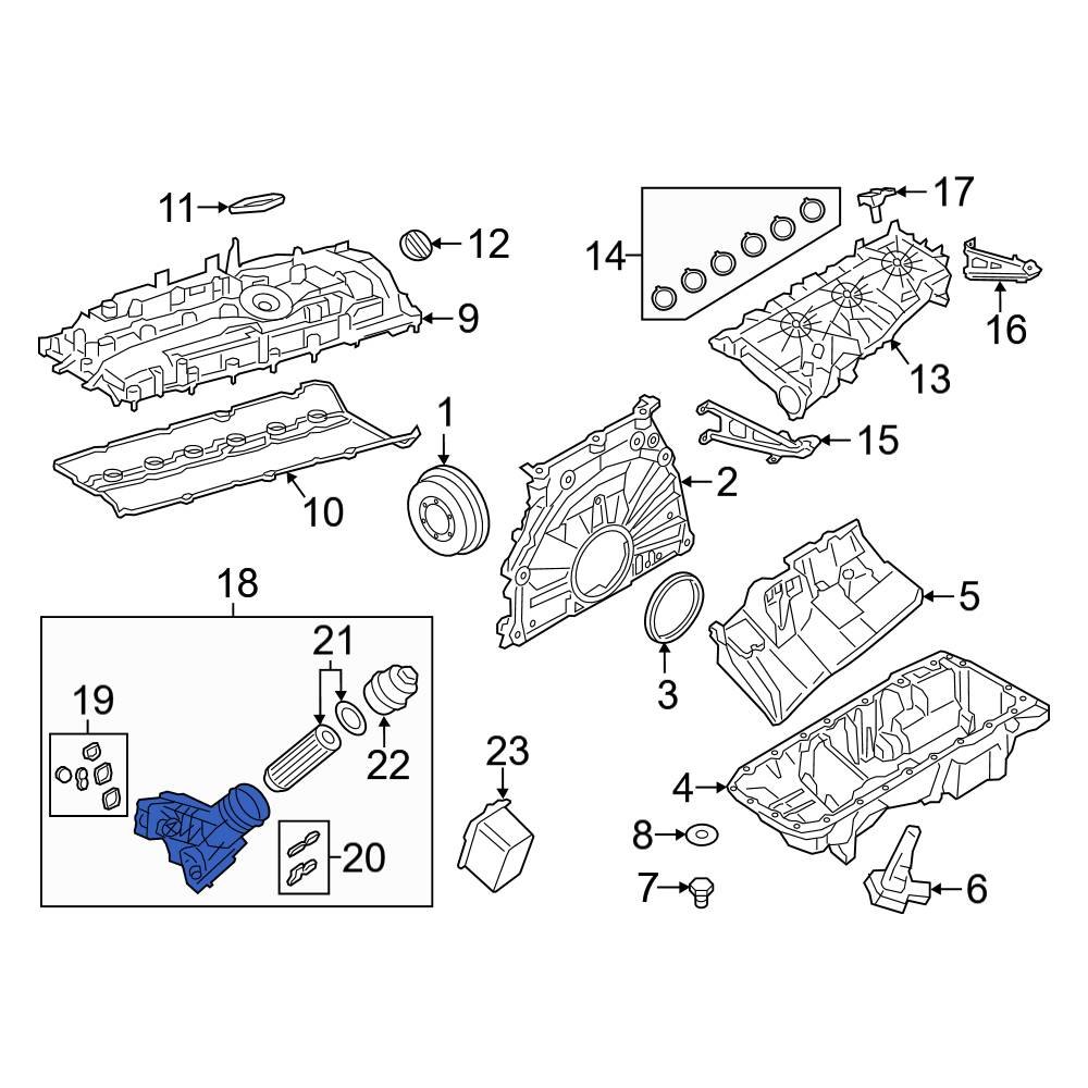 BMW OE 11428488578 - Engine Oil Filter Housing