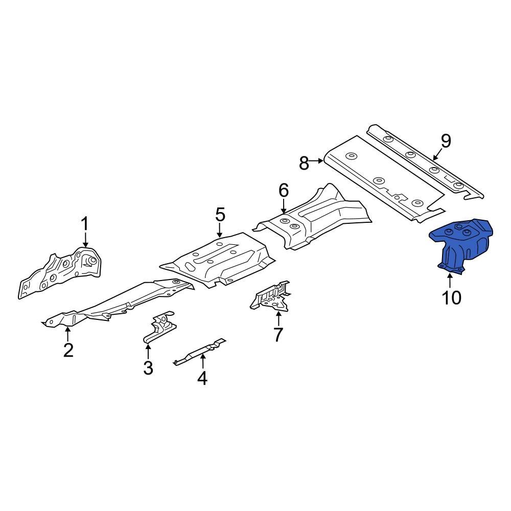 BMW OE 51487424938 - Rear Right Exhaust Muffler Heat Shield