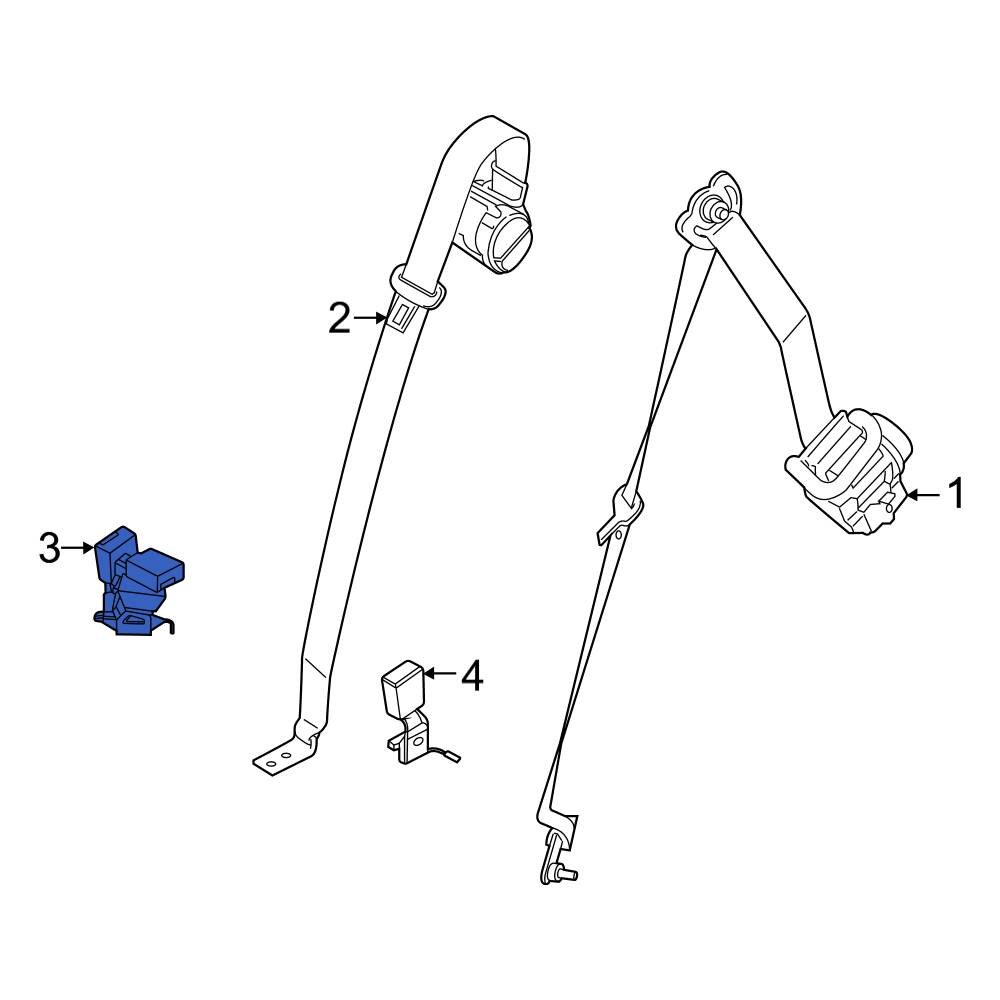 BMW OE 72117435672 - Rear Right Seat Belt Receptacle