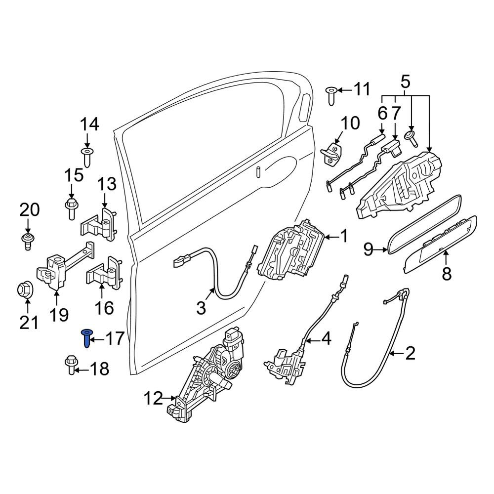 BMW OE 07147261771 - Outer Door Hinge Bolt