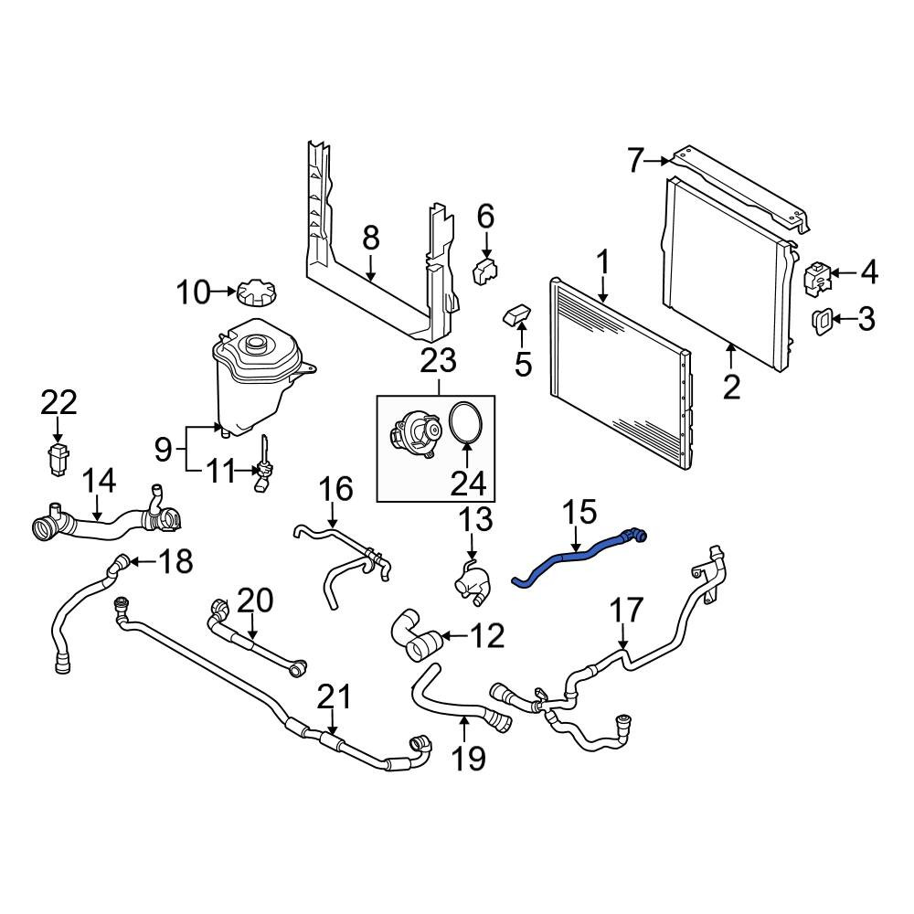 BMW OE 17128627119 - Engine Coolant Overflow Hose