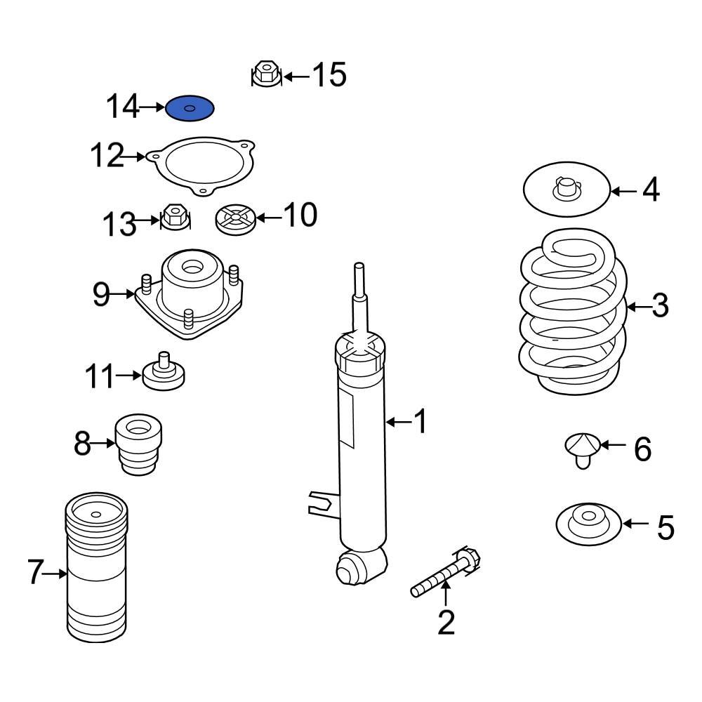 BMW OE 33526862139 - Suspension Shock Absorber Mount Washer