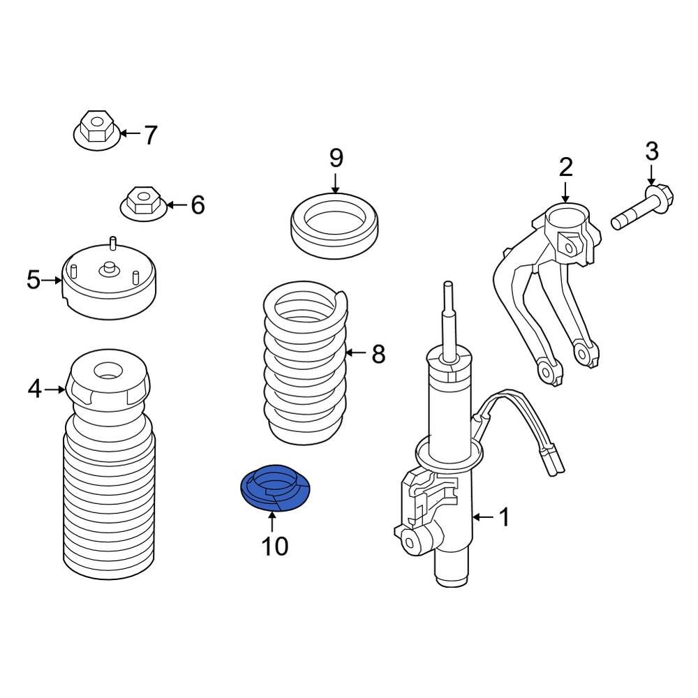 BMW OE 31336857002 - Front Lower Coil Spring Insulator