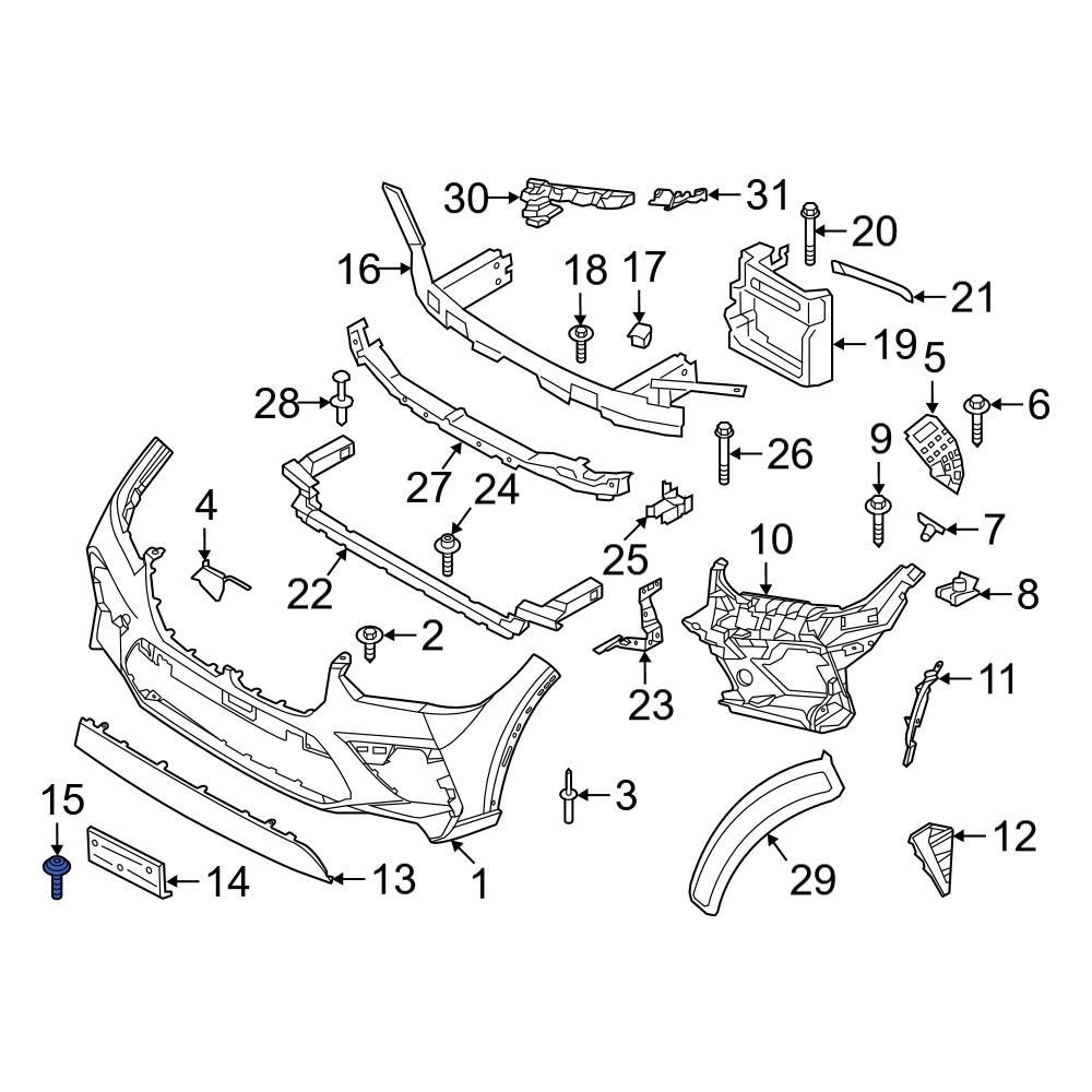 BMW OE 07146986938 - License Plate Bracket Screw