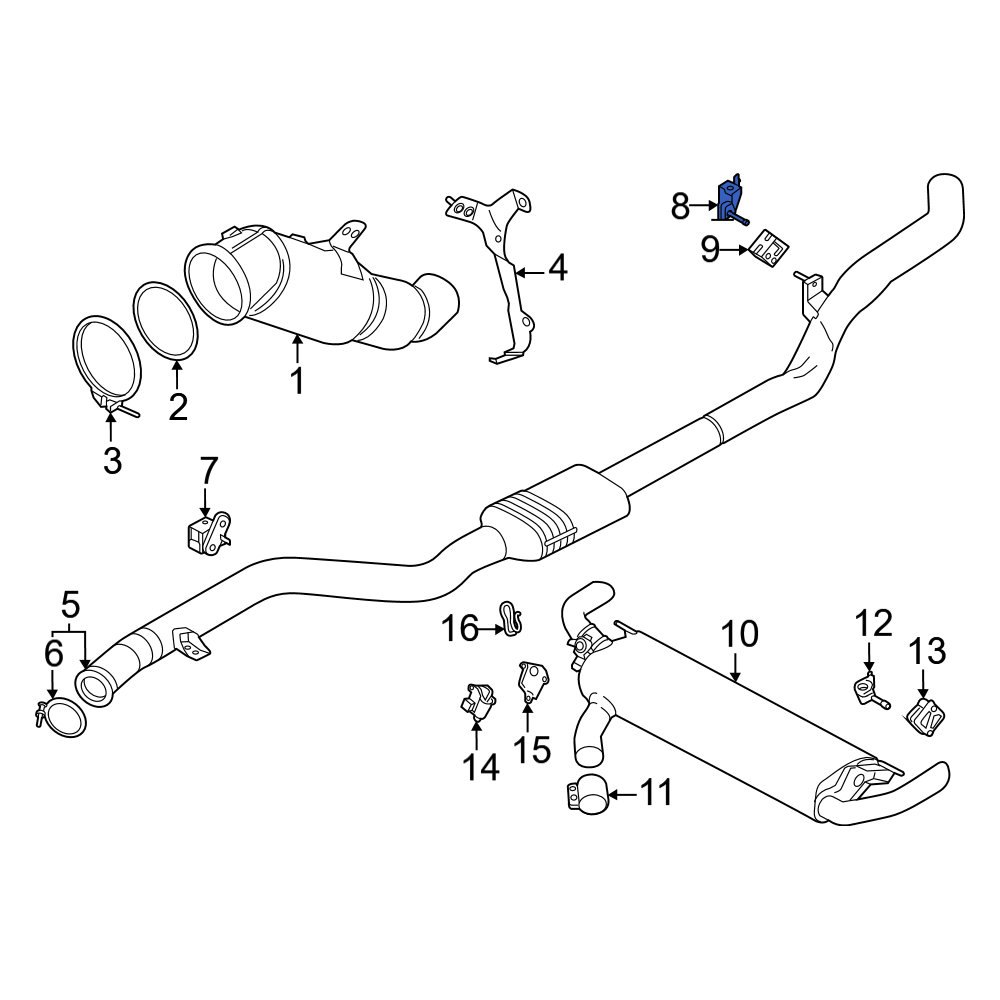 BMW OE 18208683823 - Exhaust System Hanger Bracket