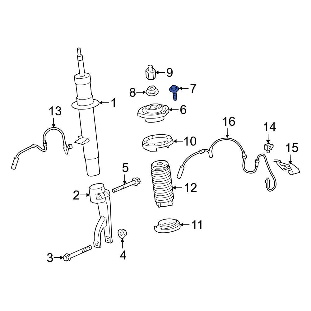 BMW OE 31306893691 - Suspension Strut Mount Bolt
