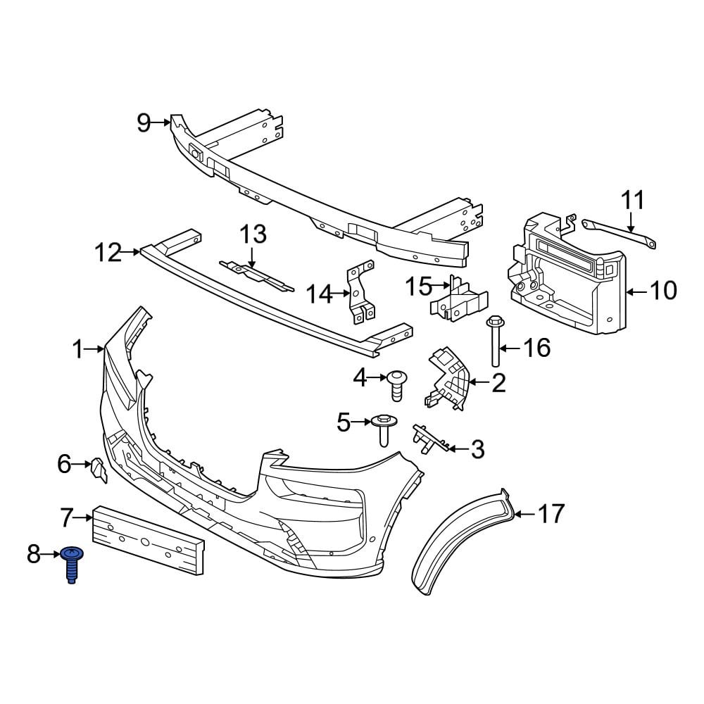 BMW OE 07146986938 - License Plate Bracket Screw