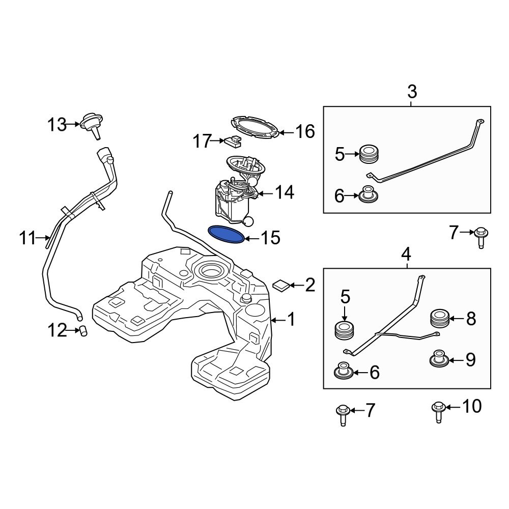 BMW OE 16117216523 - Fuel Pump Tank Seal