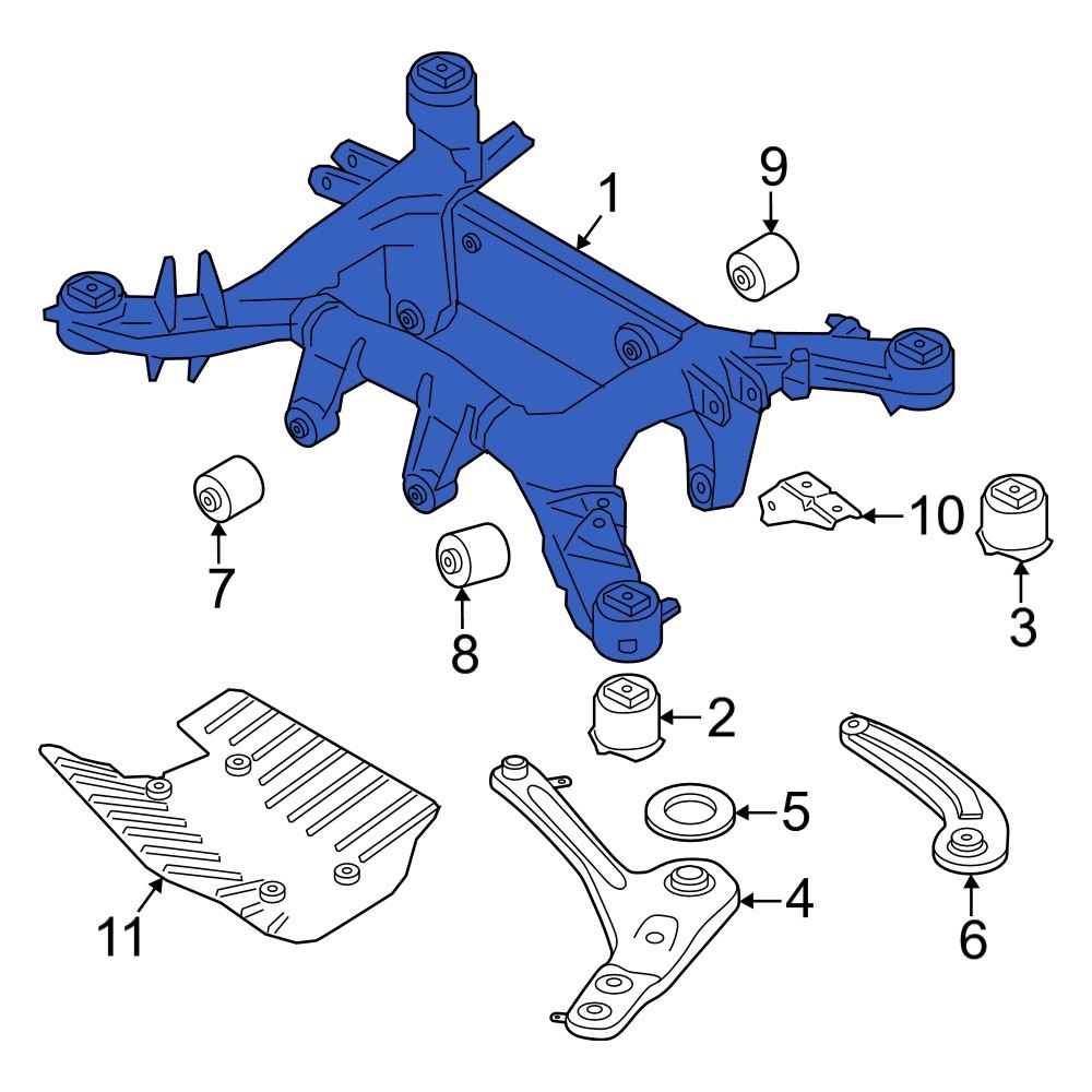 BMW OE 33306793995 - Rear Suspension Subframe Crossmember
