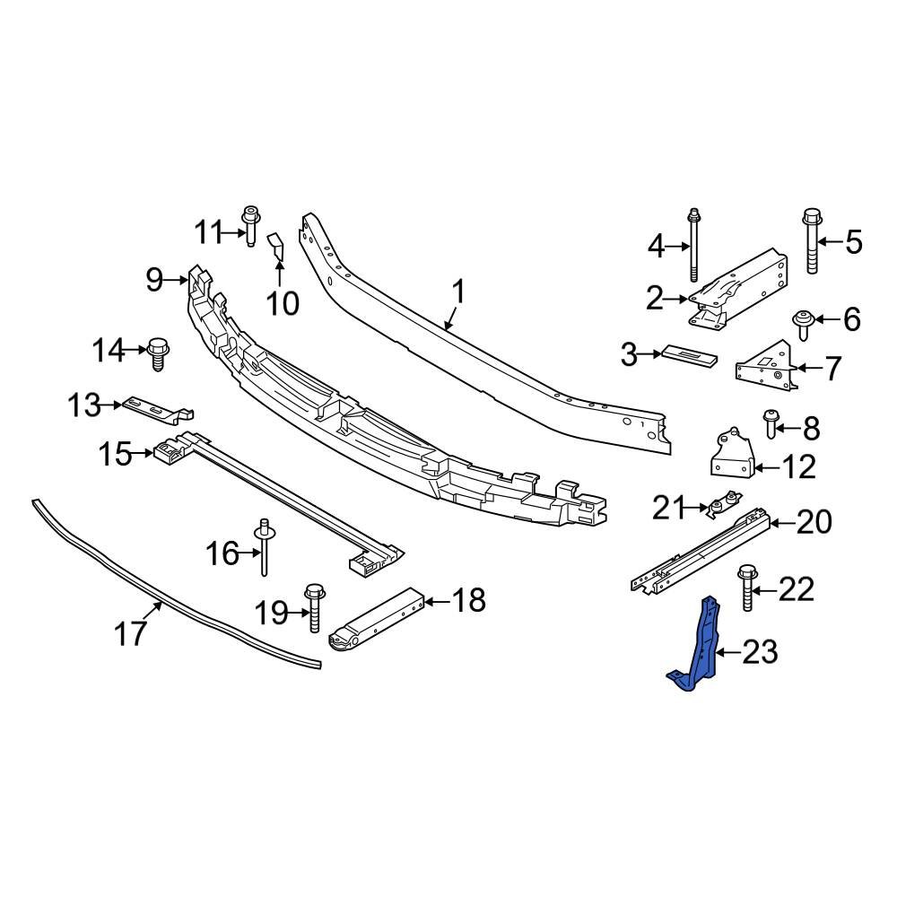 BMW OE 51117498085 - Right Bumper Impact Absorber Bracket