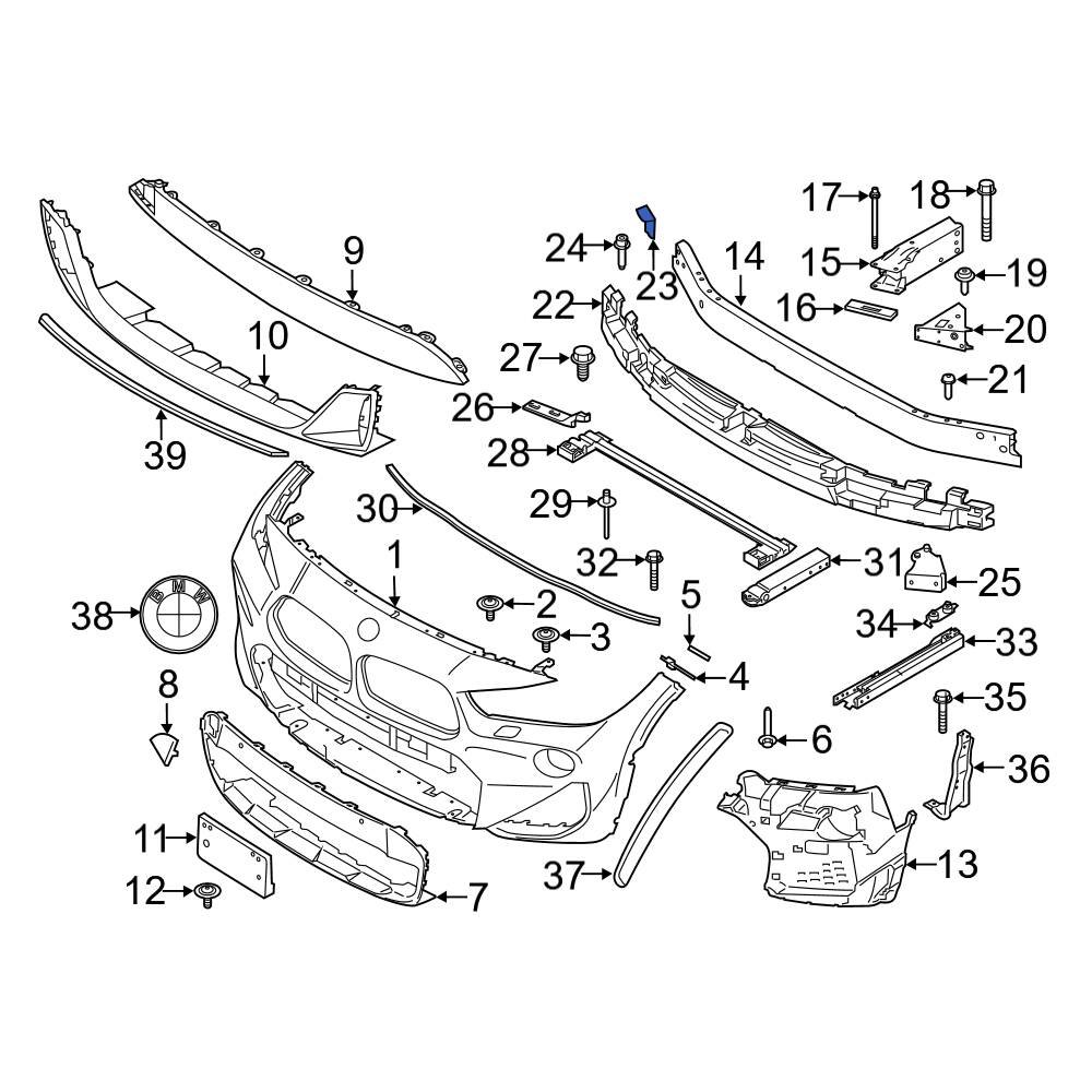 BMW OE 51117498085 - Right Bumper Impact Absorber Bracket