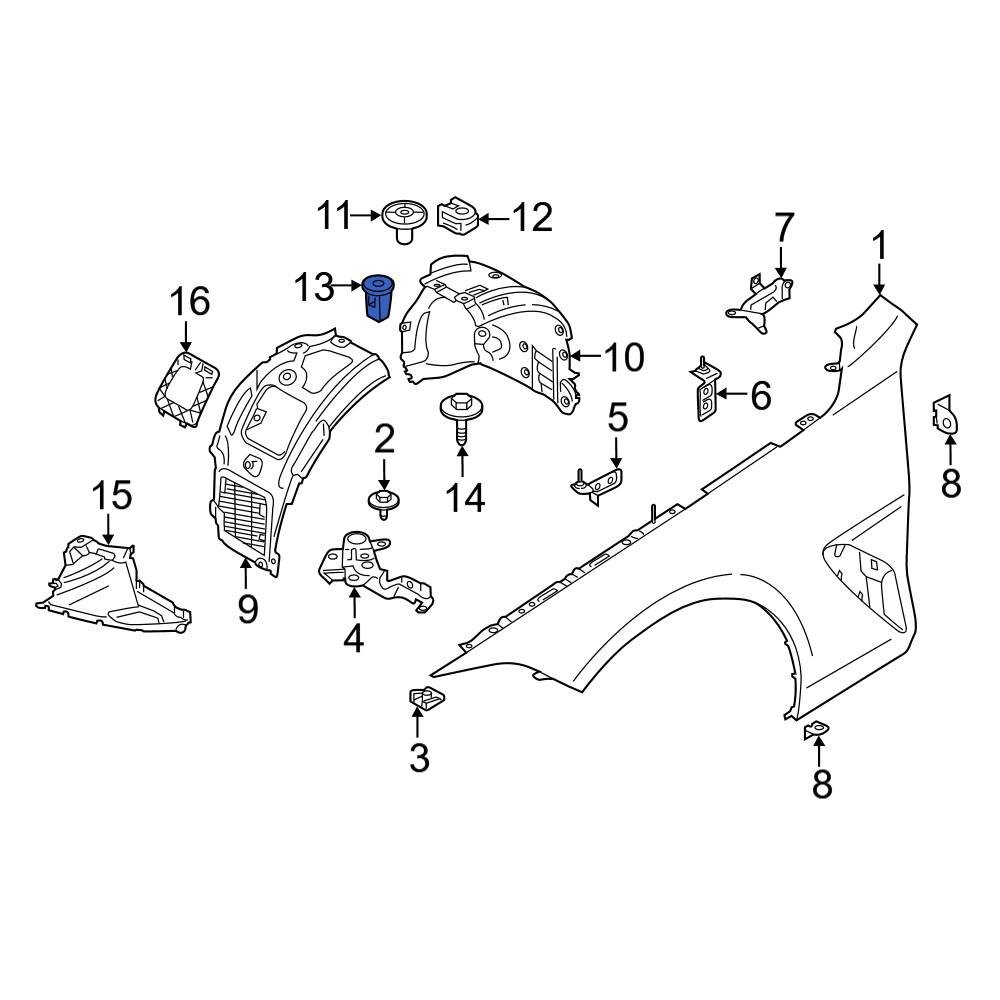 BMW OE 07146976114 - Fender Liner Nut