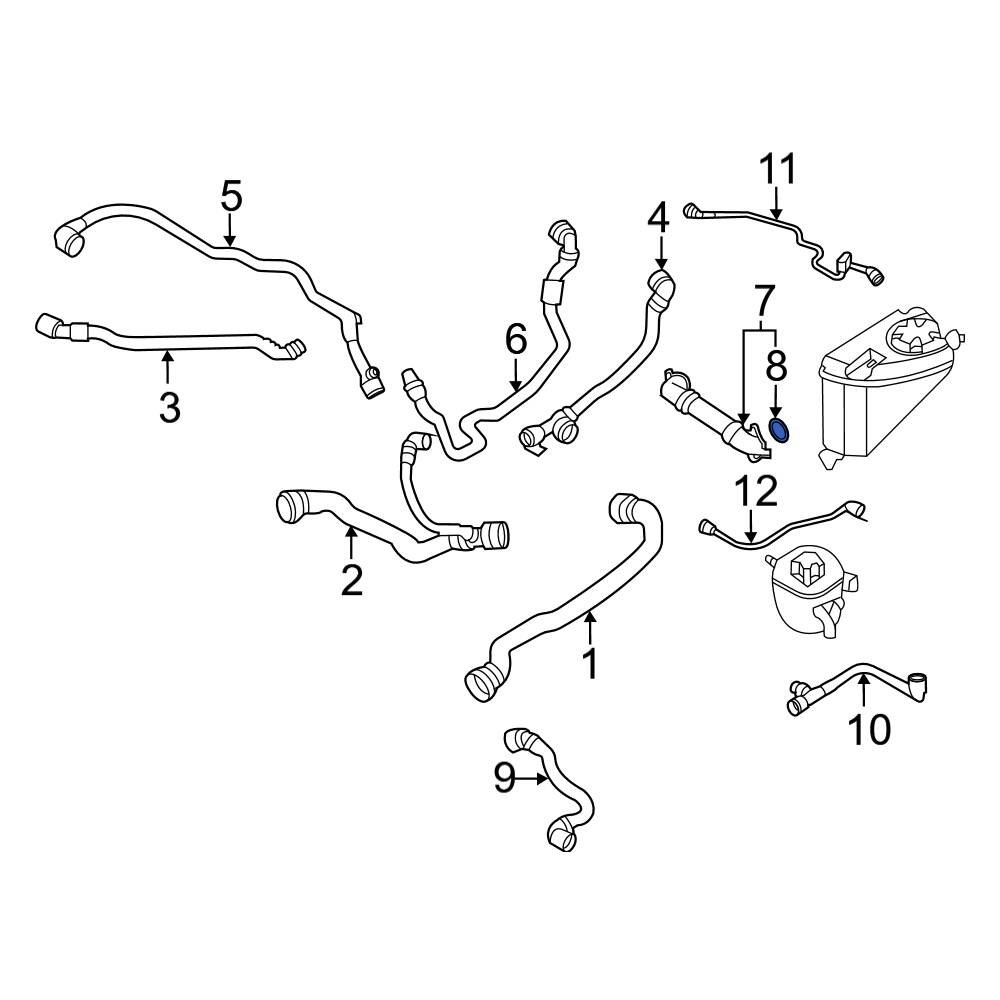 BMW OE 11538674931 - Engine Coolant Bypass Pipe O-Ring