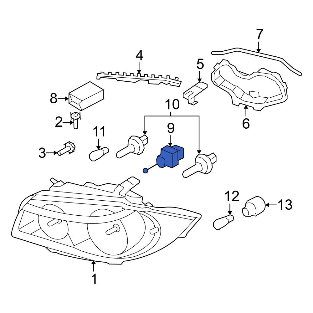 BMW OE 63117207574 - Front Headlight Motor