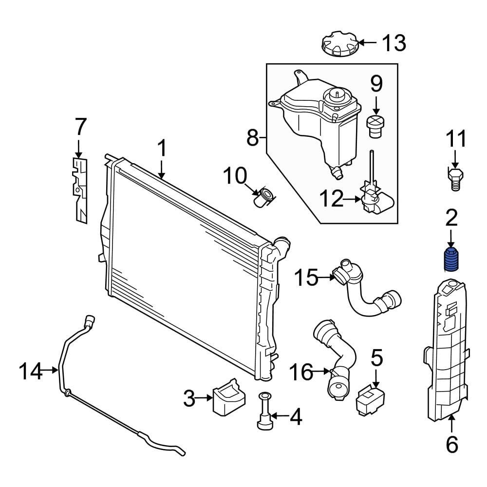 BMW OE 17117590119 - Upper Radiator Insulator