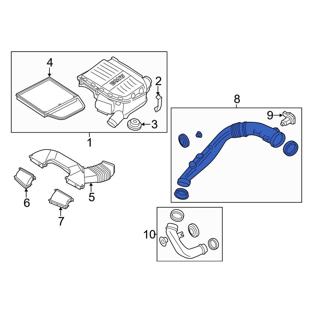 BMW OE 13717599286 - Front Engine Air Intake Hose