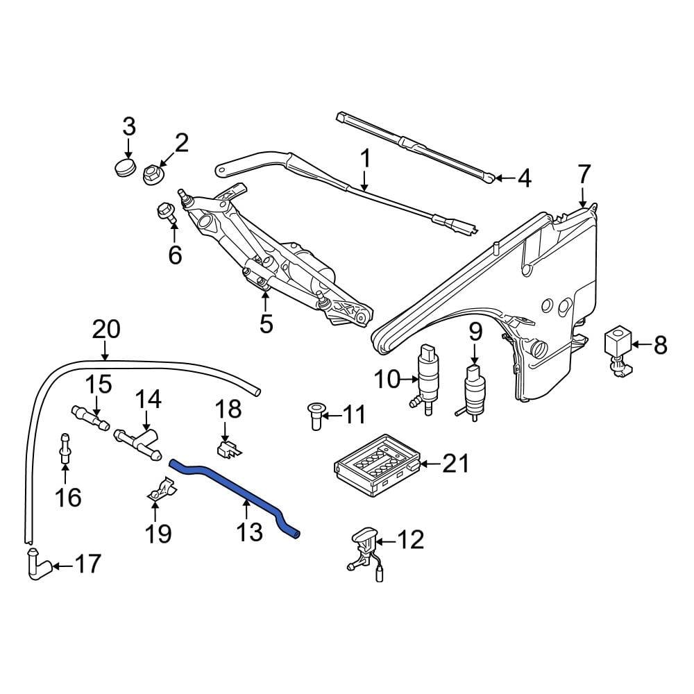 BMW OE 61668362762 - Front Windshield Washer Hose