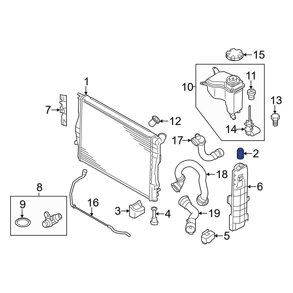BMW OE 17117590119 - Upper Radiator Insulator