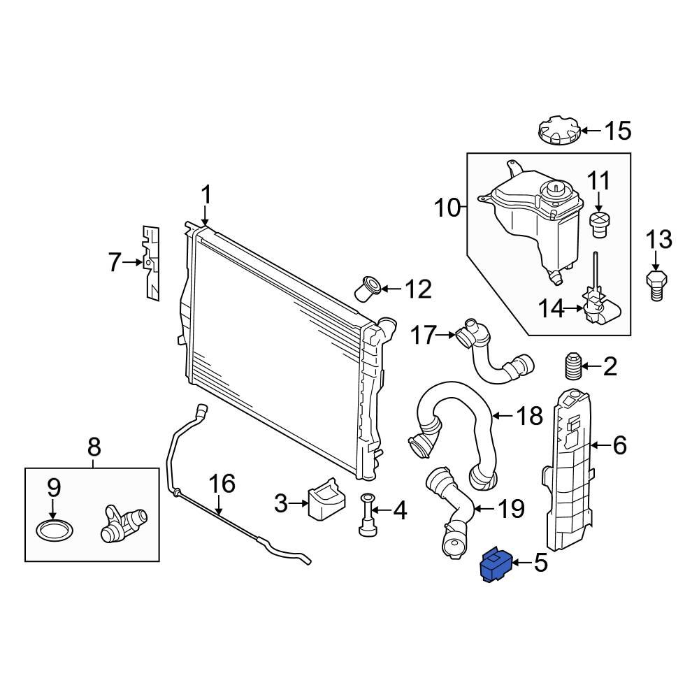 BMW OE 17117590119 - Upper Radiator Insulator