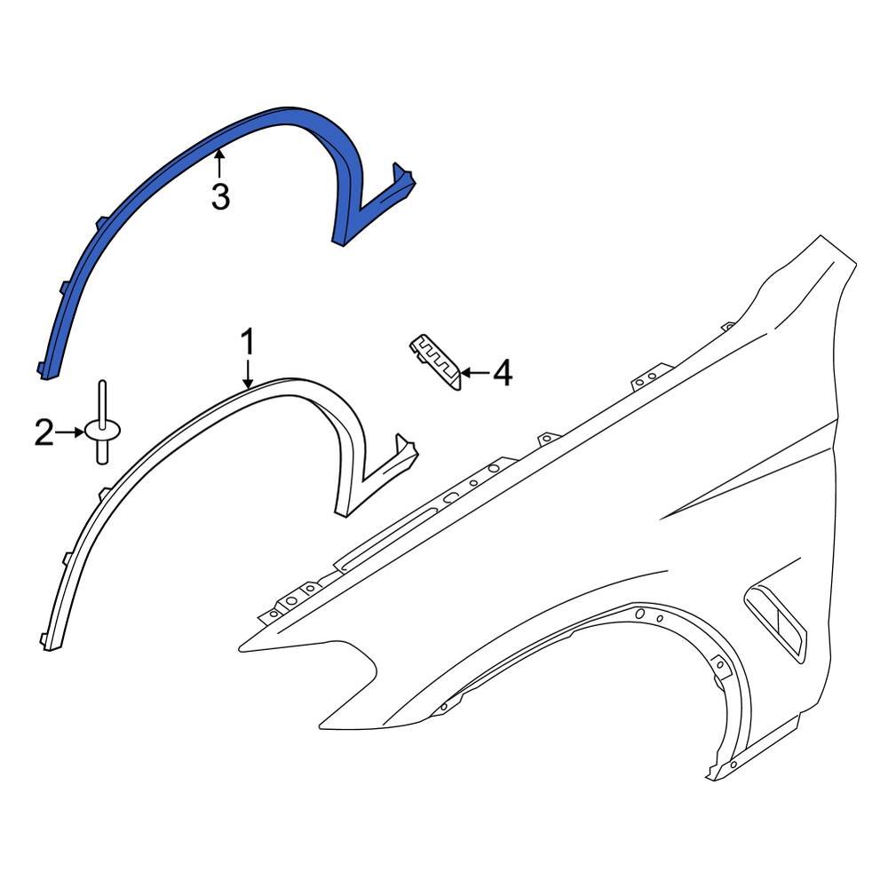 BMW OE 51777885219 - Front Left Wheel Arch Molding