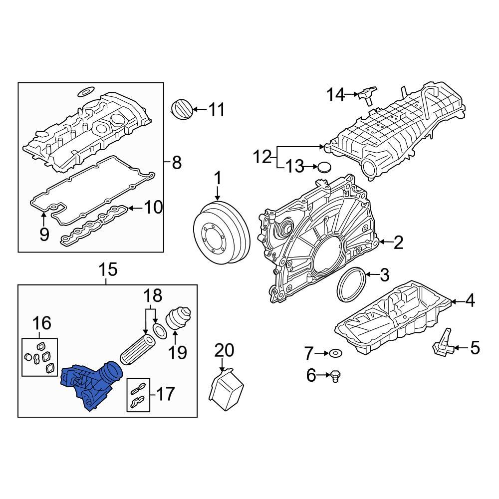 BMW OE 11428488578 - Engine Oil Filter Housing