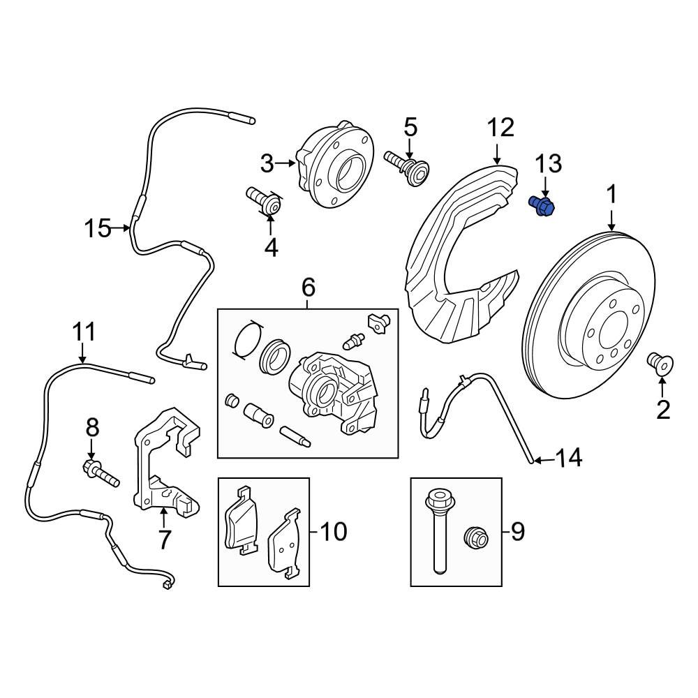 BMW OE 34116868785 - Brake Dust Shield Bolt