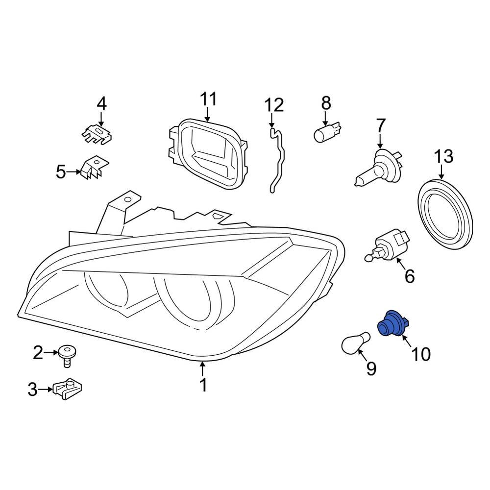 BMW OE 63117393855 - Front Turn Signal Light Socket