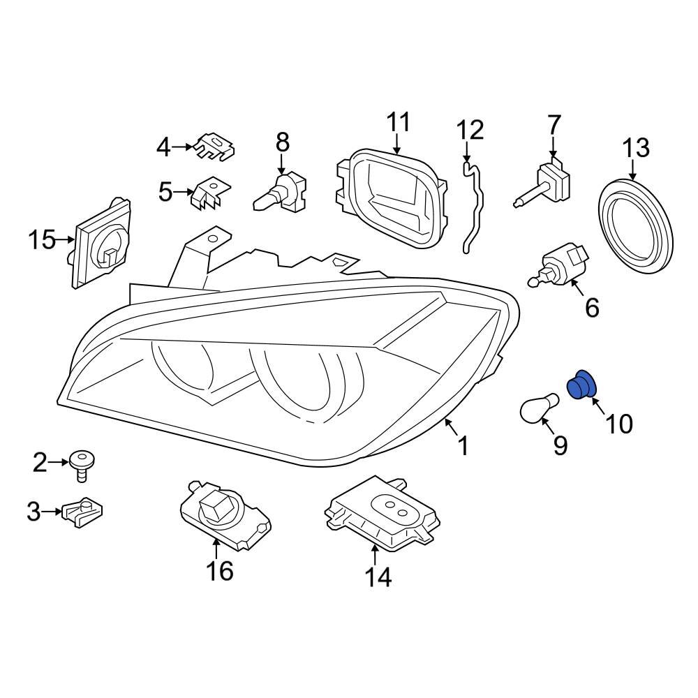 BMW OE 63117393855 - Front Turn Signal Light Socket