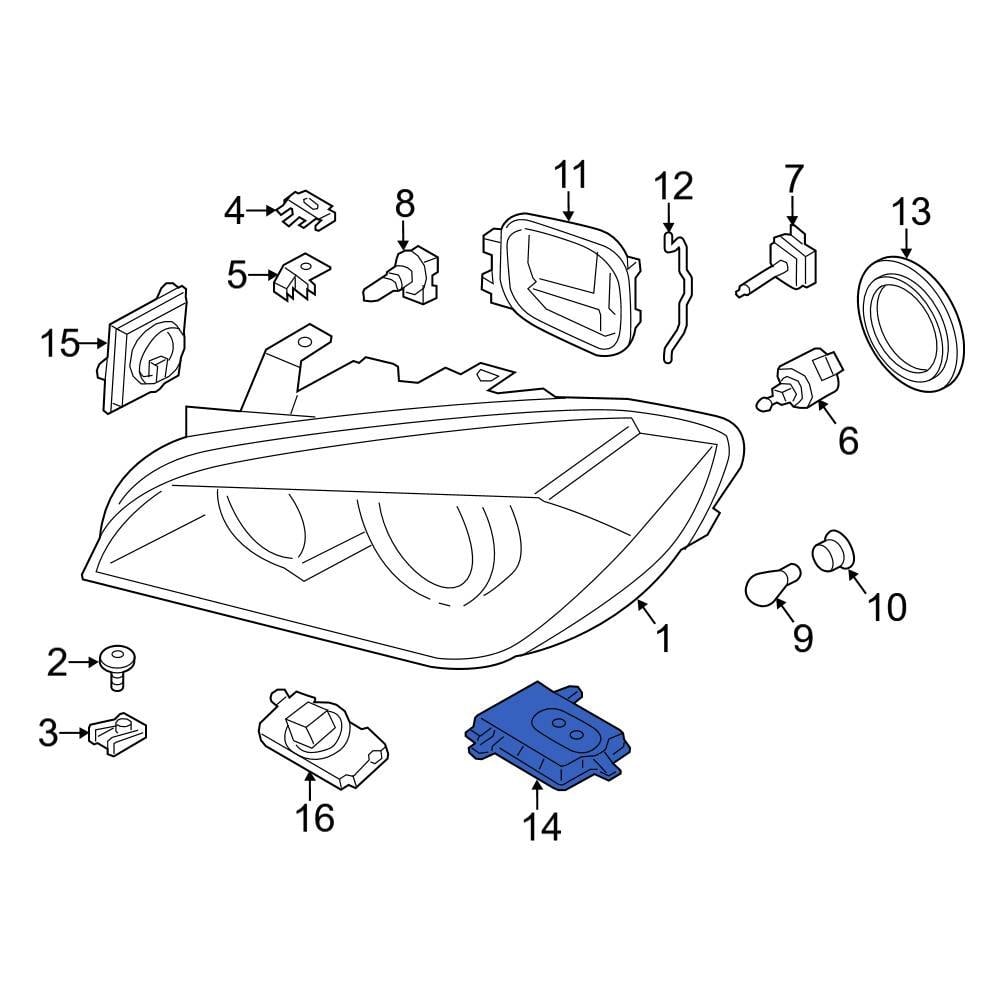 BMW OE 63117318327 - Front Headlight Control Module